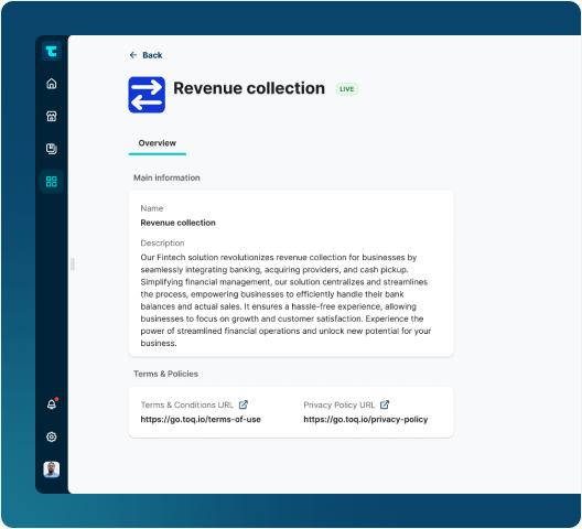 Toqio - Corporate embedded finance that transforms merchant networks