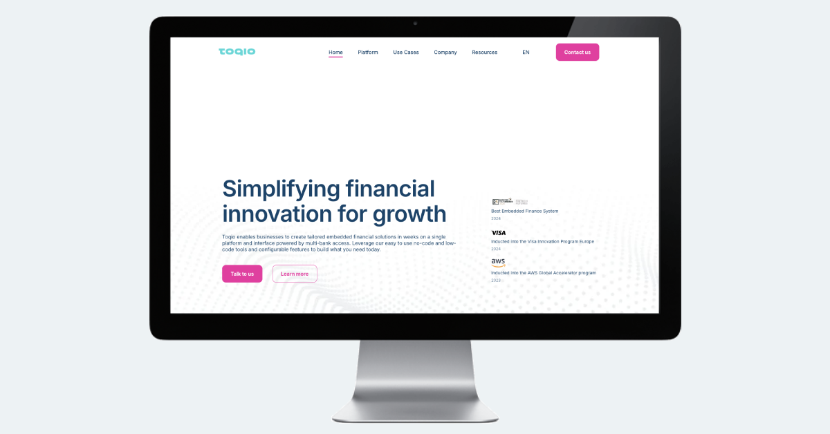 Toqio - Unlock growth with embedded finance
