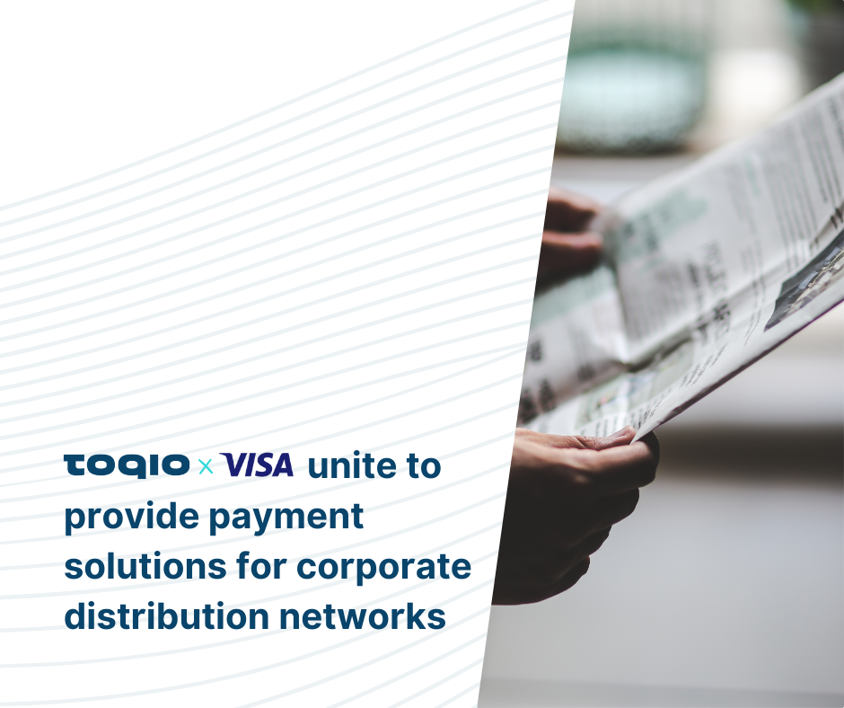 Toqio and Visa to provide payment solutions in distribution networks